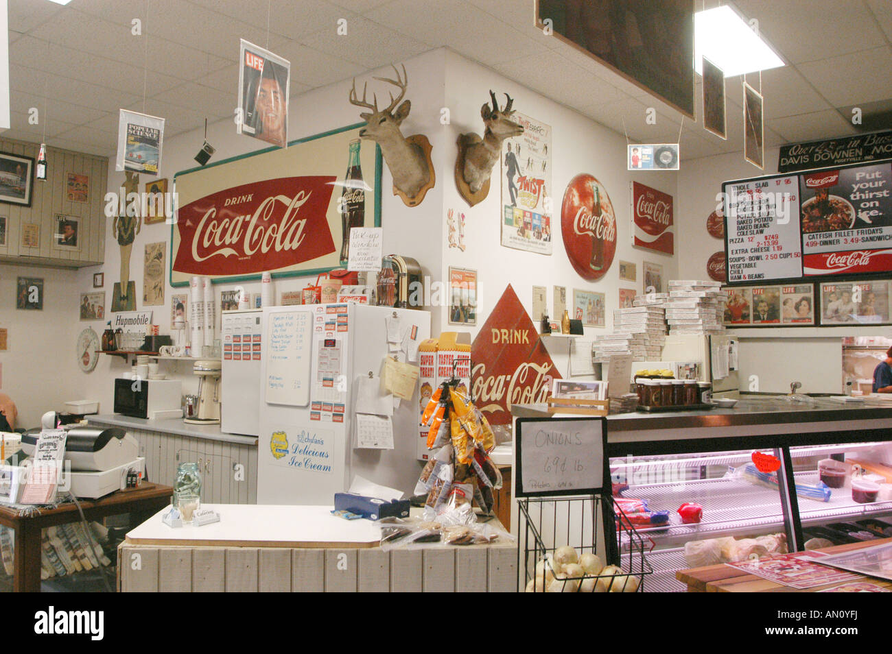 Wilsons General Store and Cafe interior New Harmony Indiana Stock Photo ...
