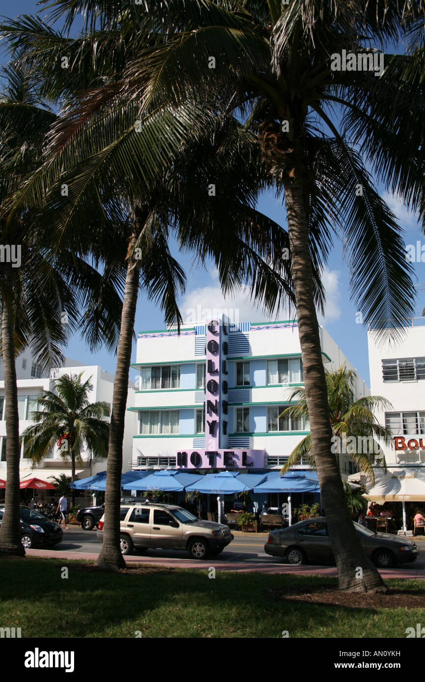 Colony Hotel Miami beach Art deco architecture November 2007 Stock ...