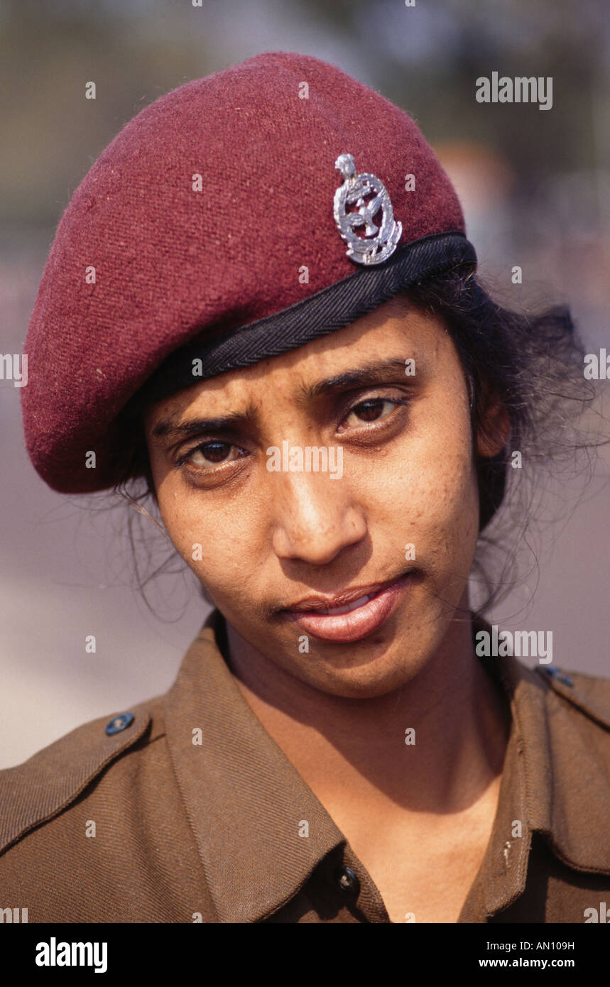Portrait of female police officer in Delhi, India Stock Photo - Alamy