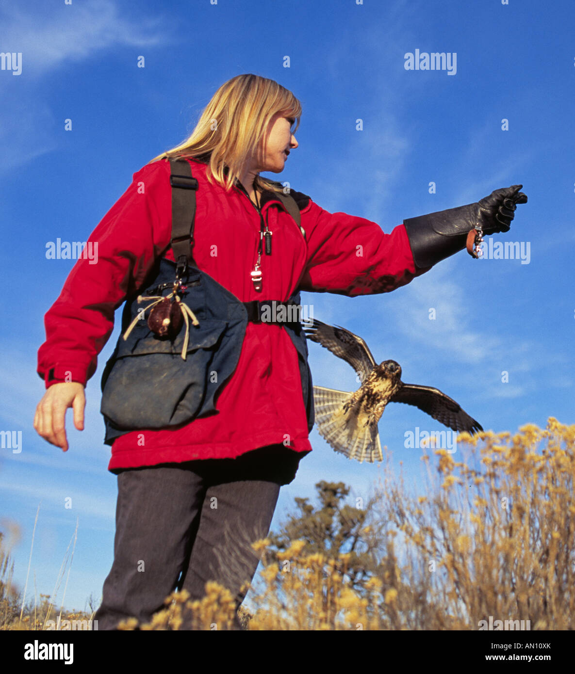 Woman hunting red jacket hi-res stock photography and images - Alamy