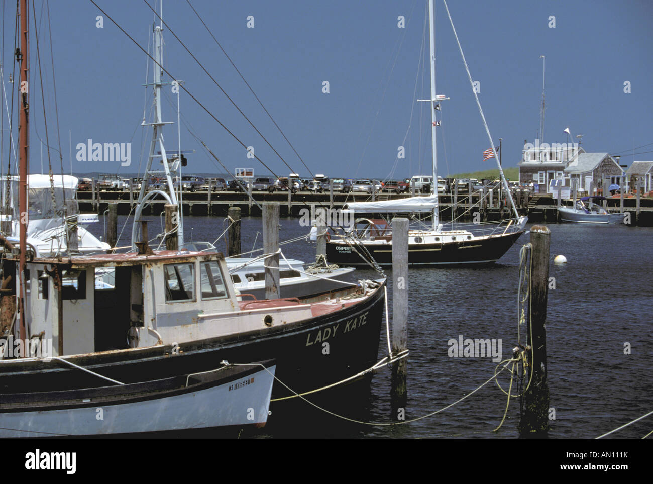 North America, USA, Massachusetts, Martha's Vineyard, Menemsha. Town ...