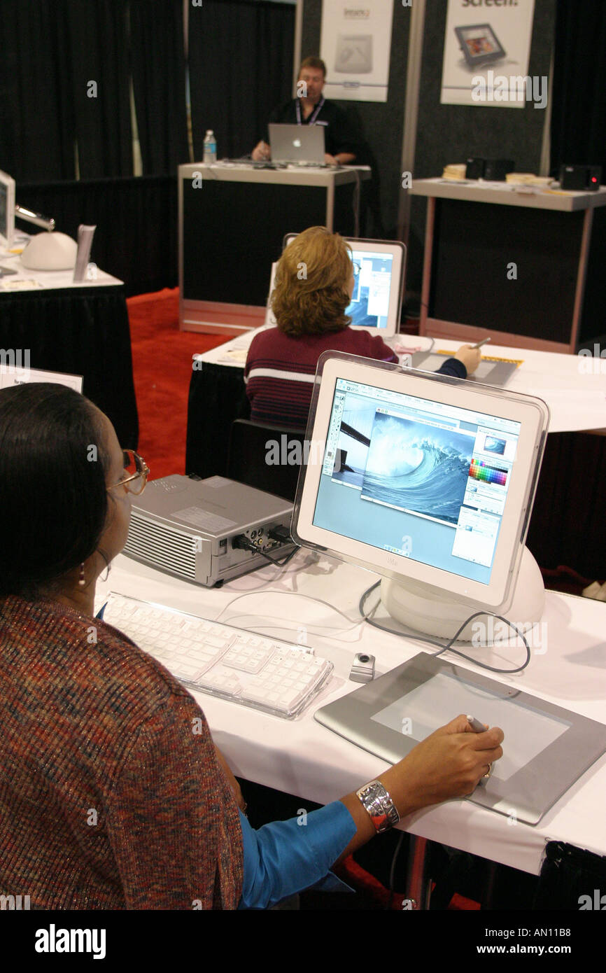 New computer related product demonstrations and exhibit exhibition hi ...