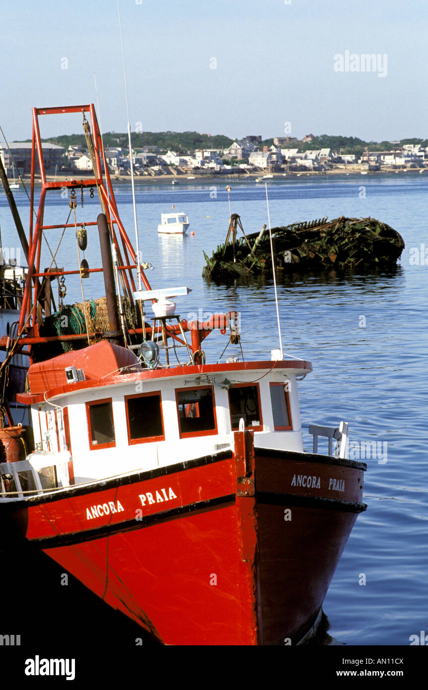 North America, USA, Massachusetts, Cape Cod. Fishing boats Stock Photo ...
