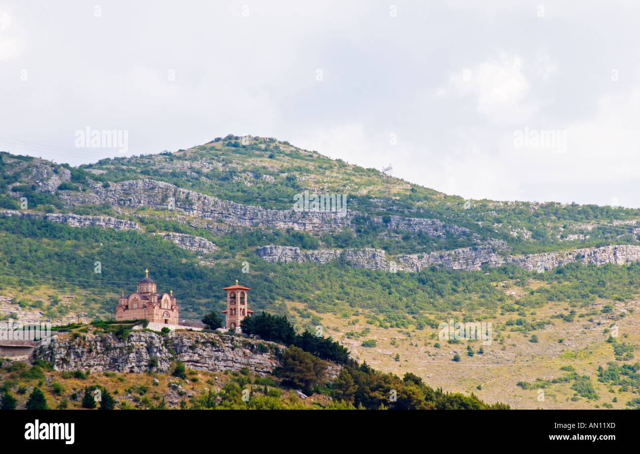 the monastery Gracanica on the historic hill known as Crkvina against a ...