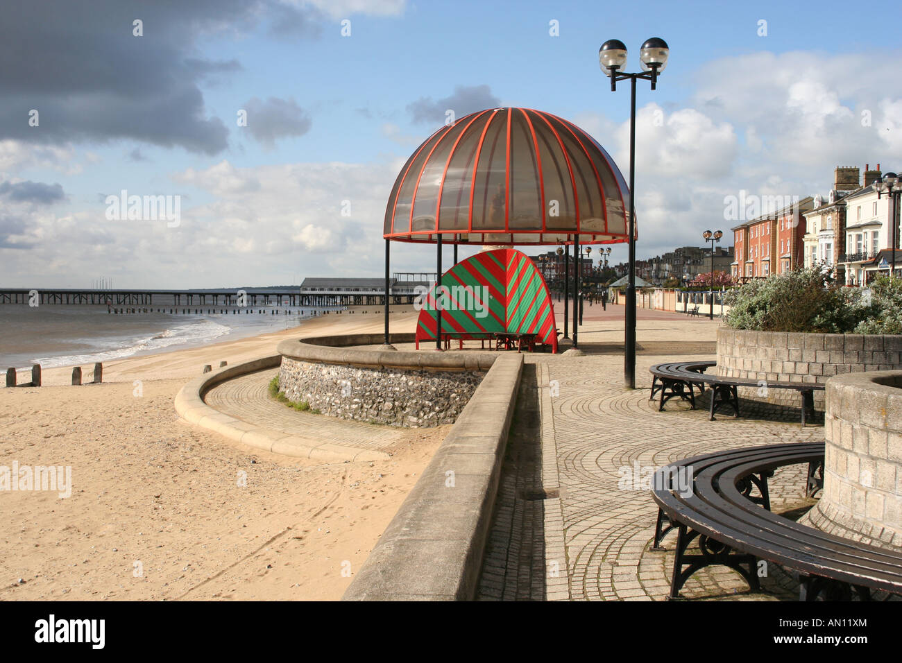 lowestoft promenade seaside resort east anglia suffolk north sea coast ...