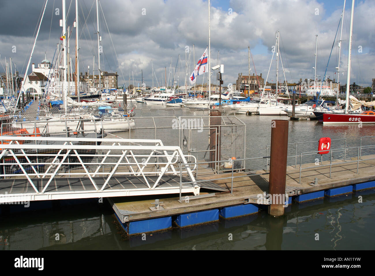 Royal Norfolk & Suffolk Yacht Club. marina boats Lowestoft, England ...