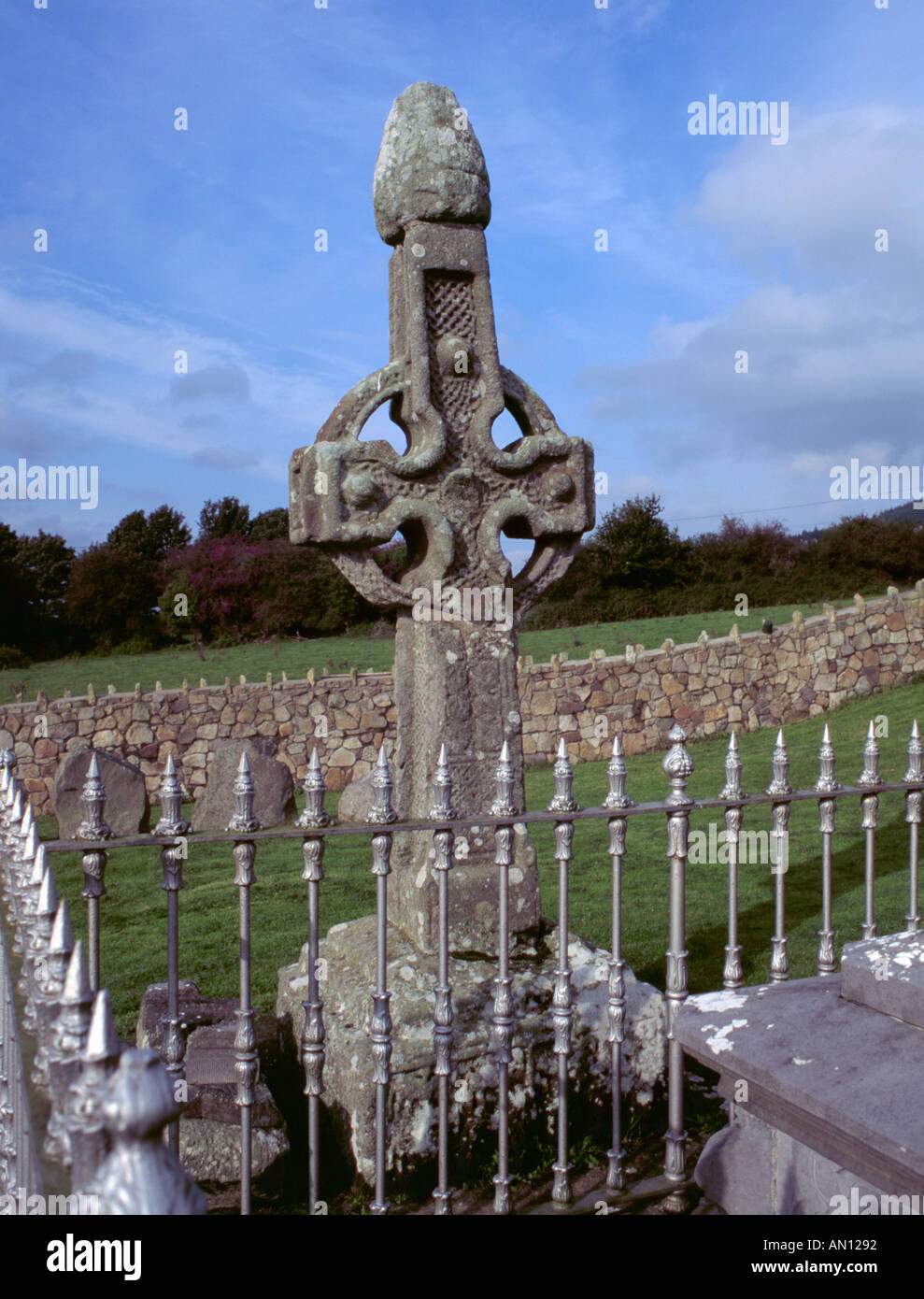 One of the three 8th century sculpted stone high crosses at Kilkieran ...