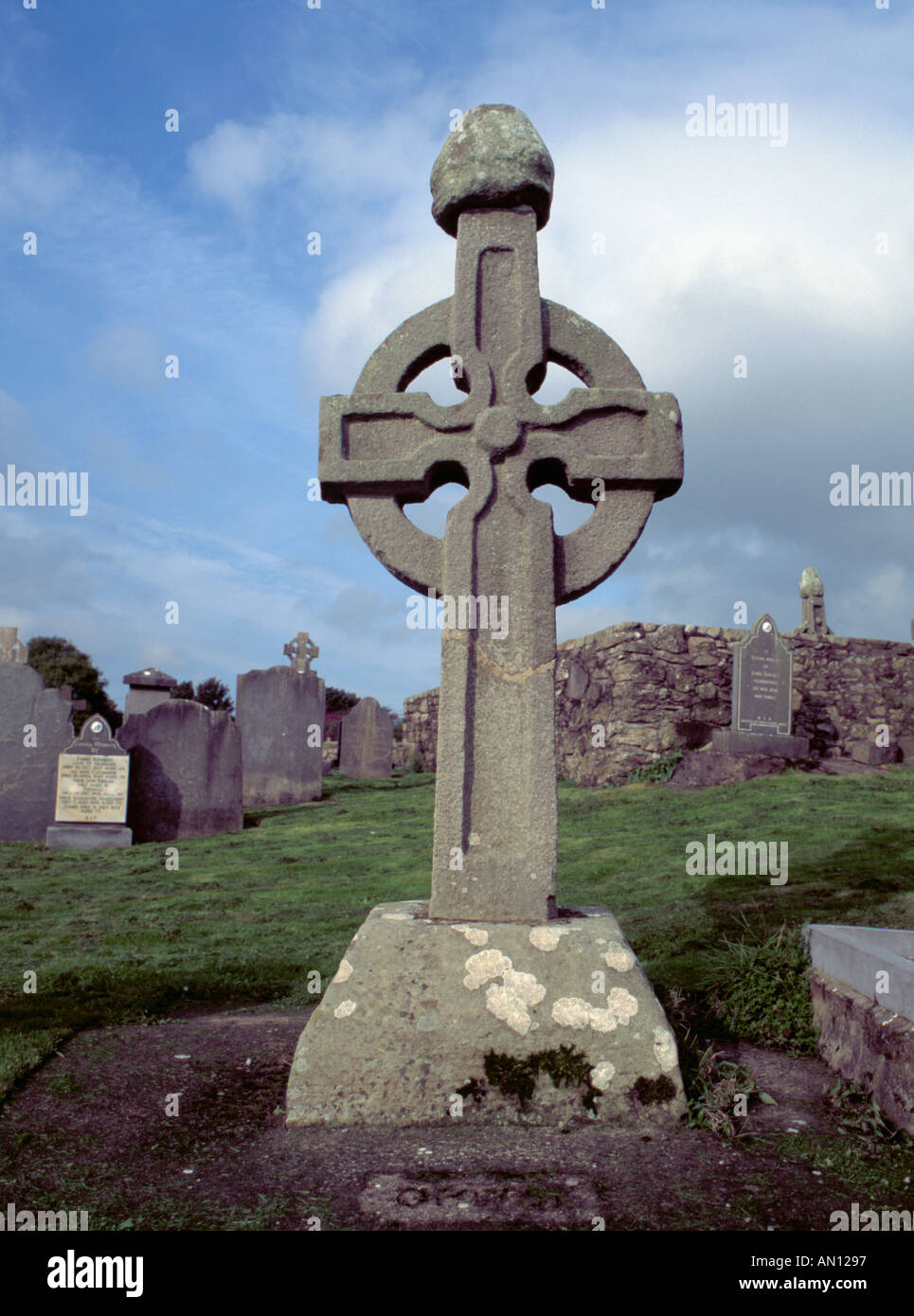 One of the three 8th century sculpted stone high crosses at Kilkieran ...