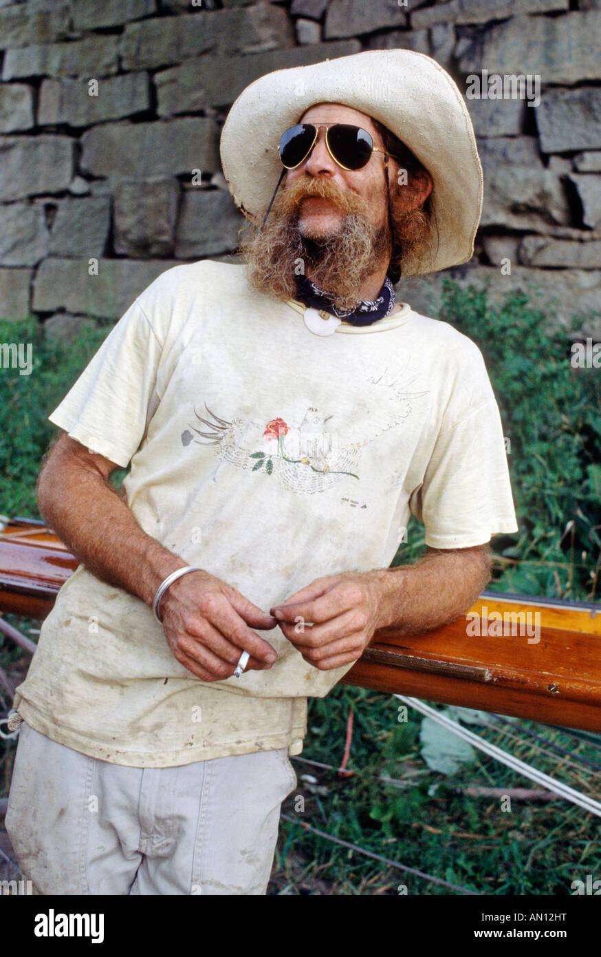 Portrait of a yacht captain USA Stock Photo - Alamy