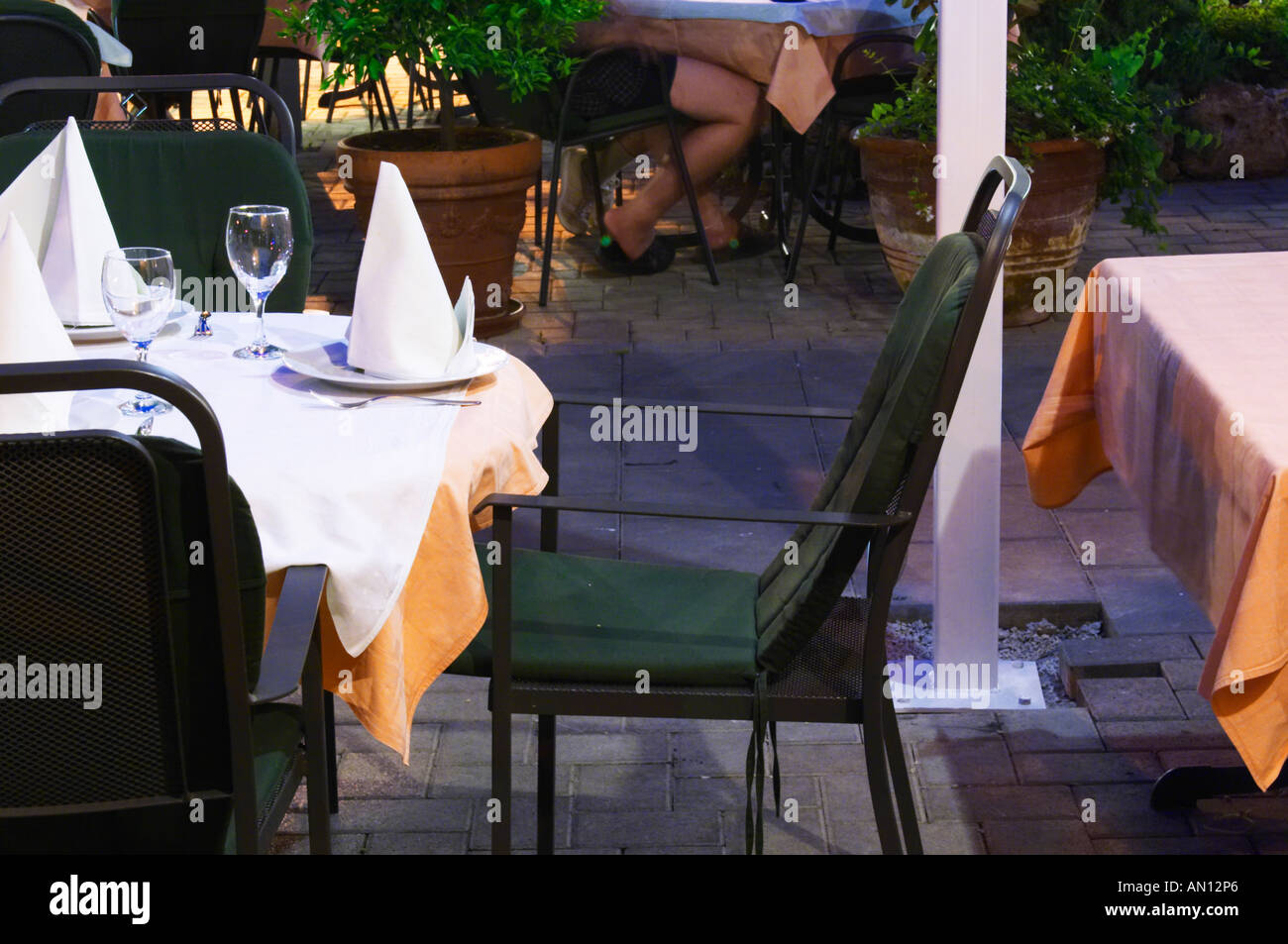 Outside seating terrasse at the restaurant. Restaurant Restoran Rondo ...