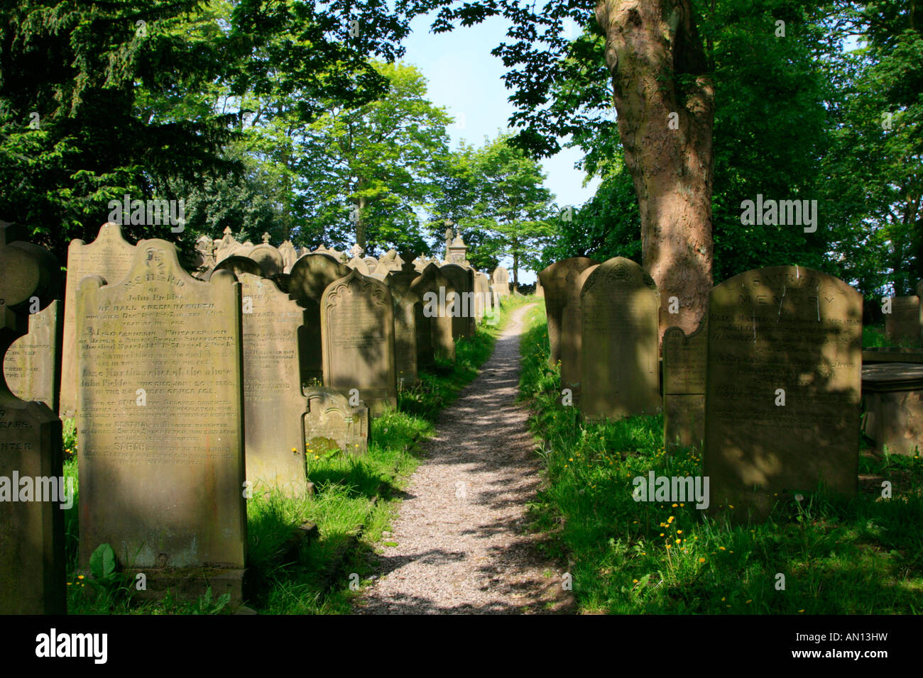 bronte sisters graveyard haworth churchyard yorkshire england uk gb ...