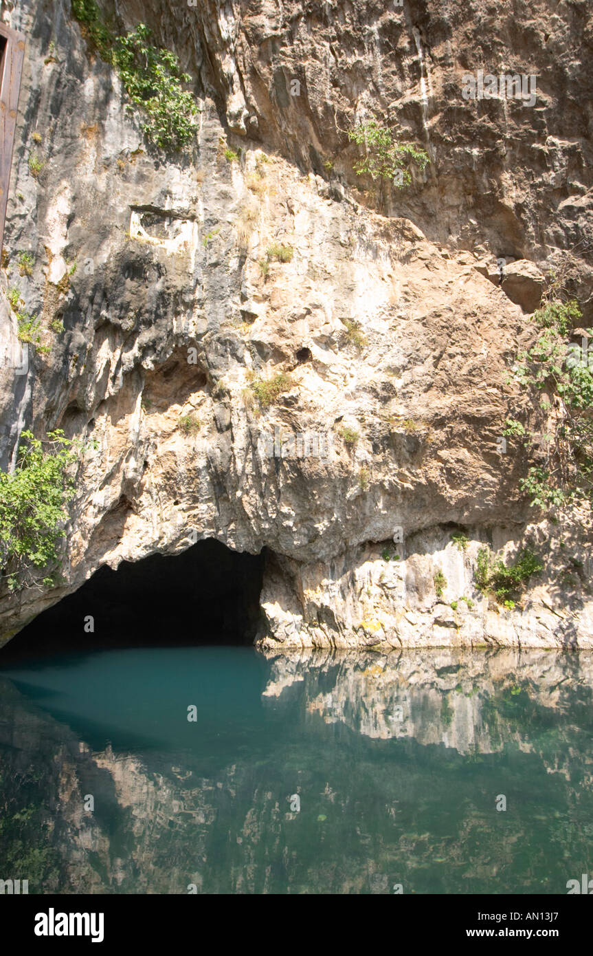 The source of the Buna river at the old Muslim monastery called the ...