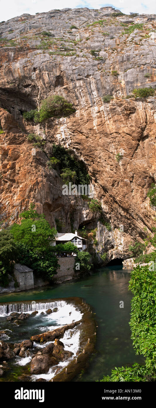 The source of the Buna river at the old Muslim monastery called the ...