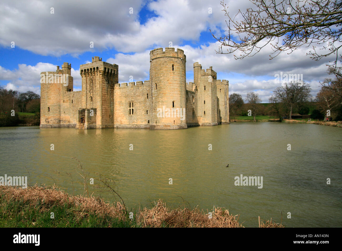Bodiam Castle is a quadrangular castle located near Robertsbridge in ...