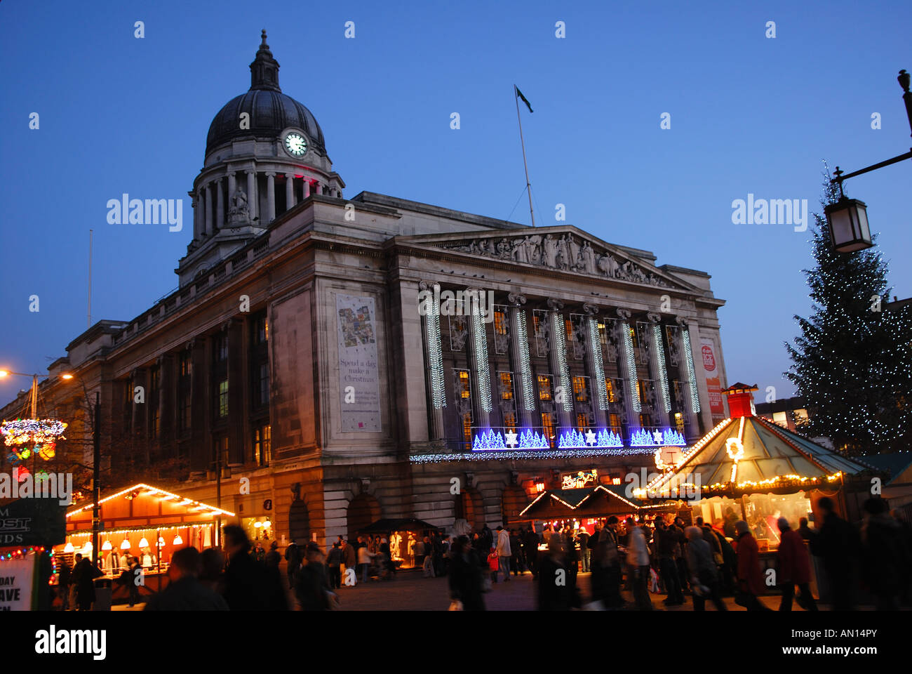 The German christmas market Nottingham England Stock Photo - Alamy
