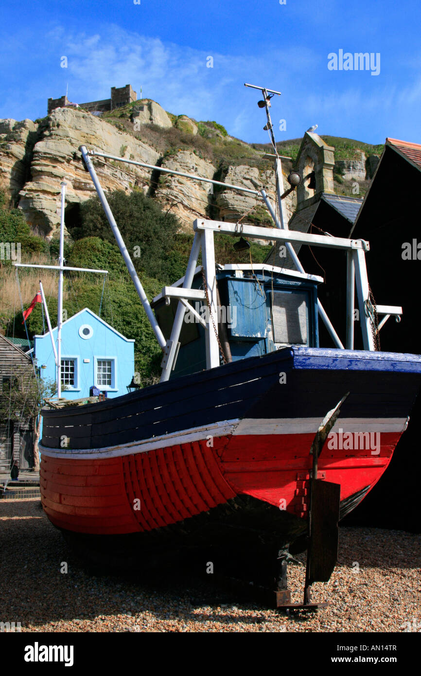Traditional beach launched fishing boats hi-res stock photography and ...