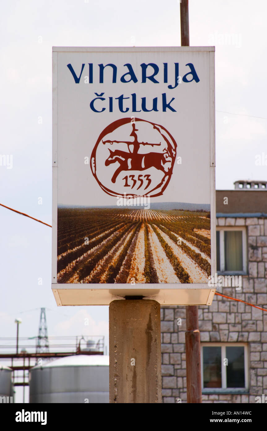 The entrance to the winery, the gate, the main winery building and a ...