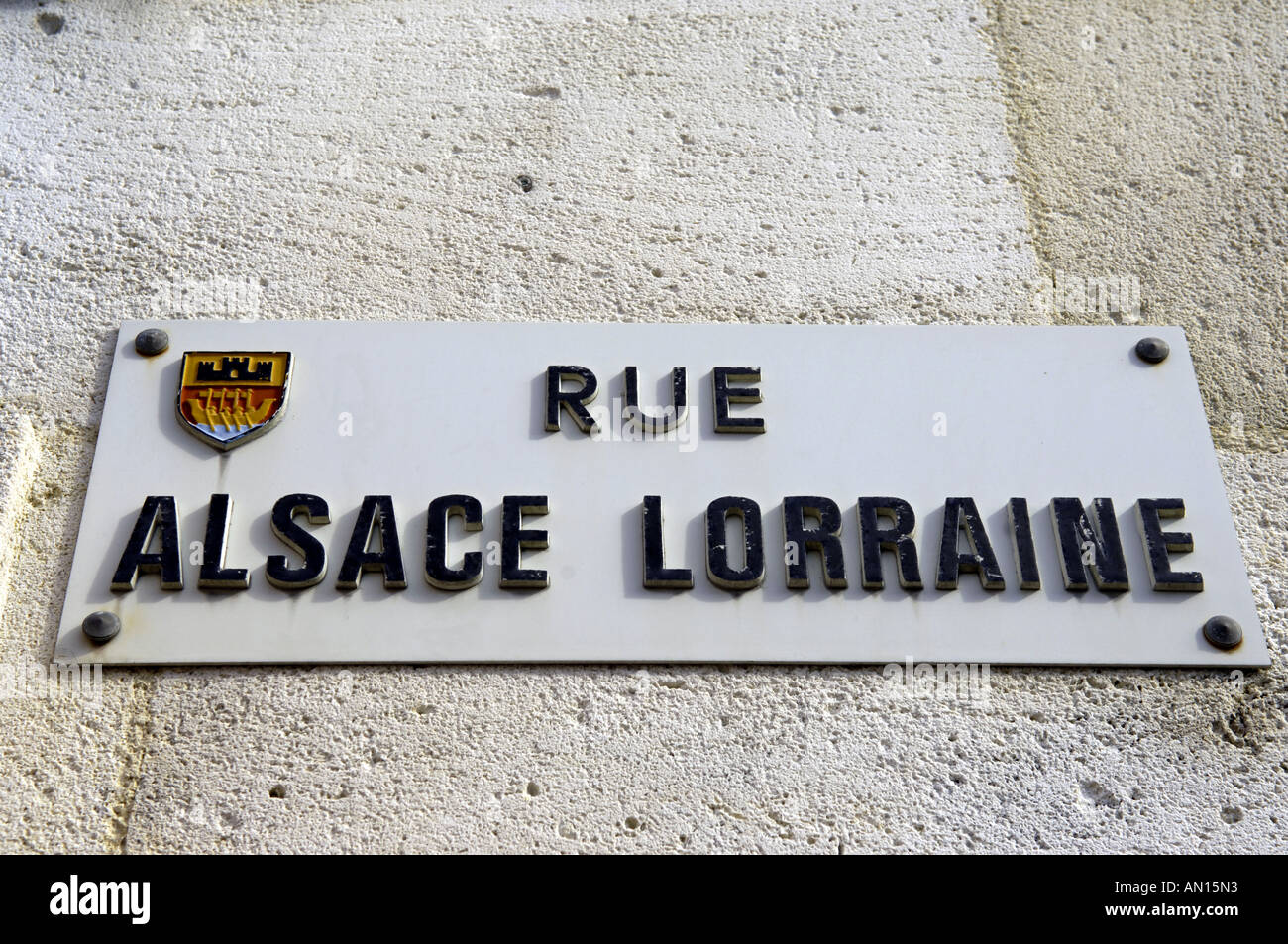 street sign rue alsace lorraine ile d'oleron oleron charente maritime ...