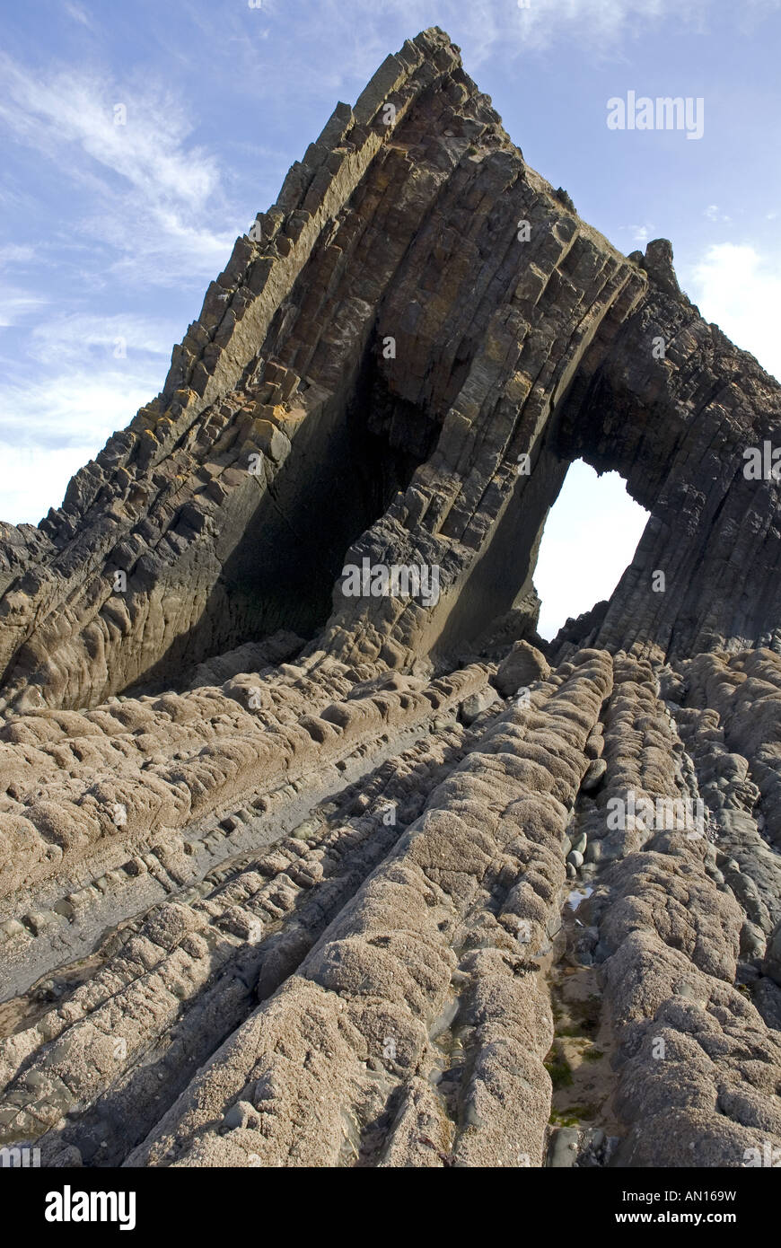 Blackchurch Rock on the North Devon coast between Clovelly and Hartland ...