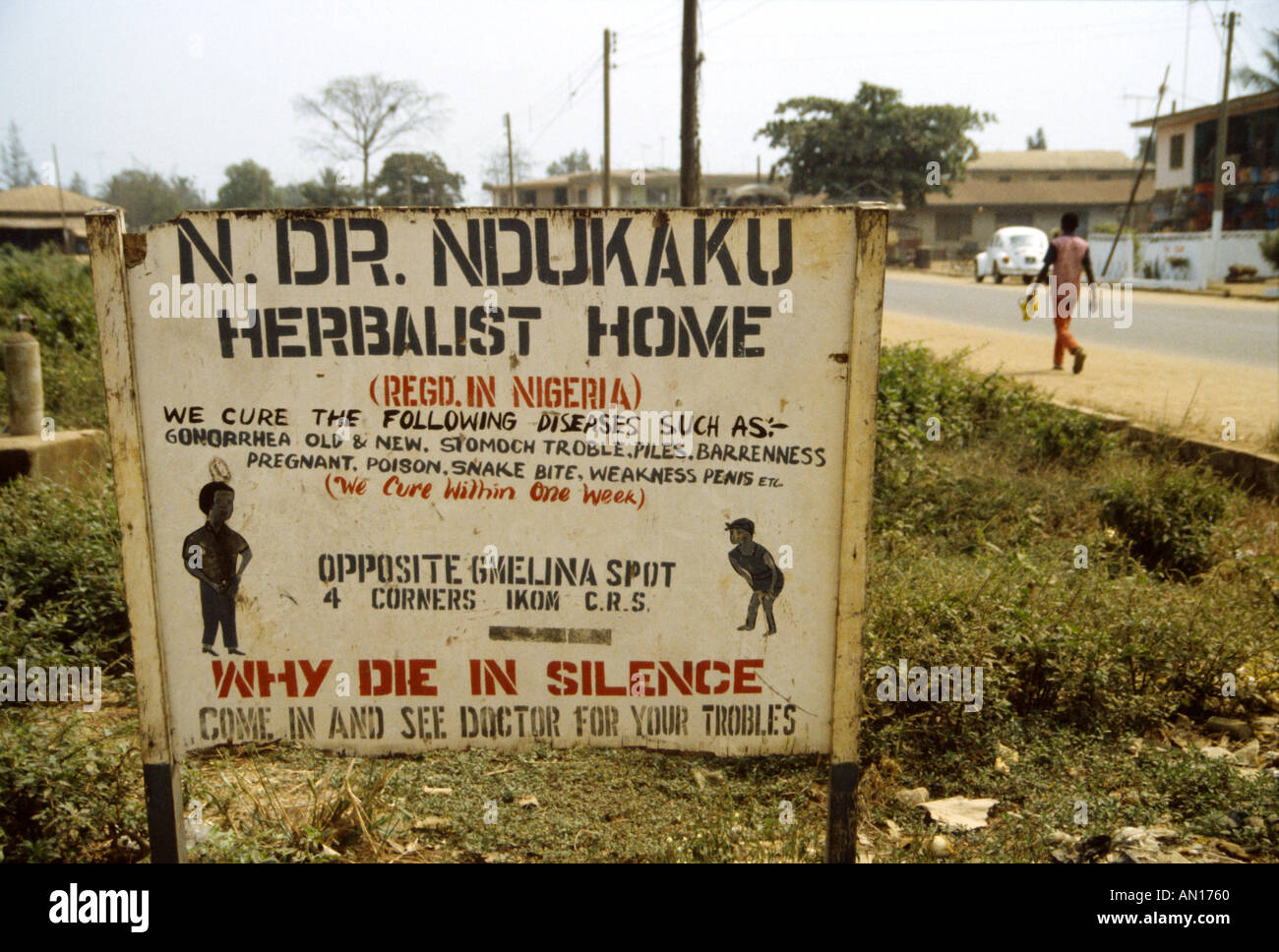 Traditional Doctors Sign Ikom Nigeria West Africa Stock Photo - Alamy