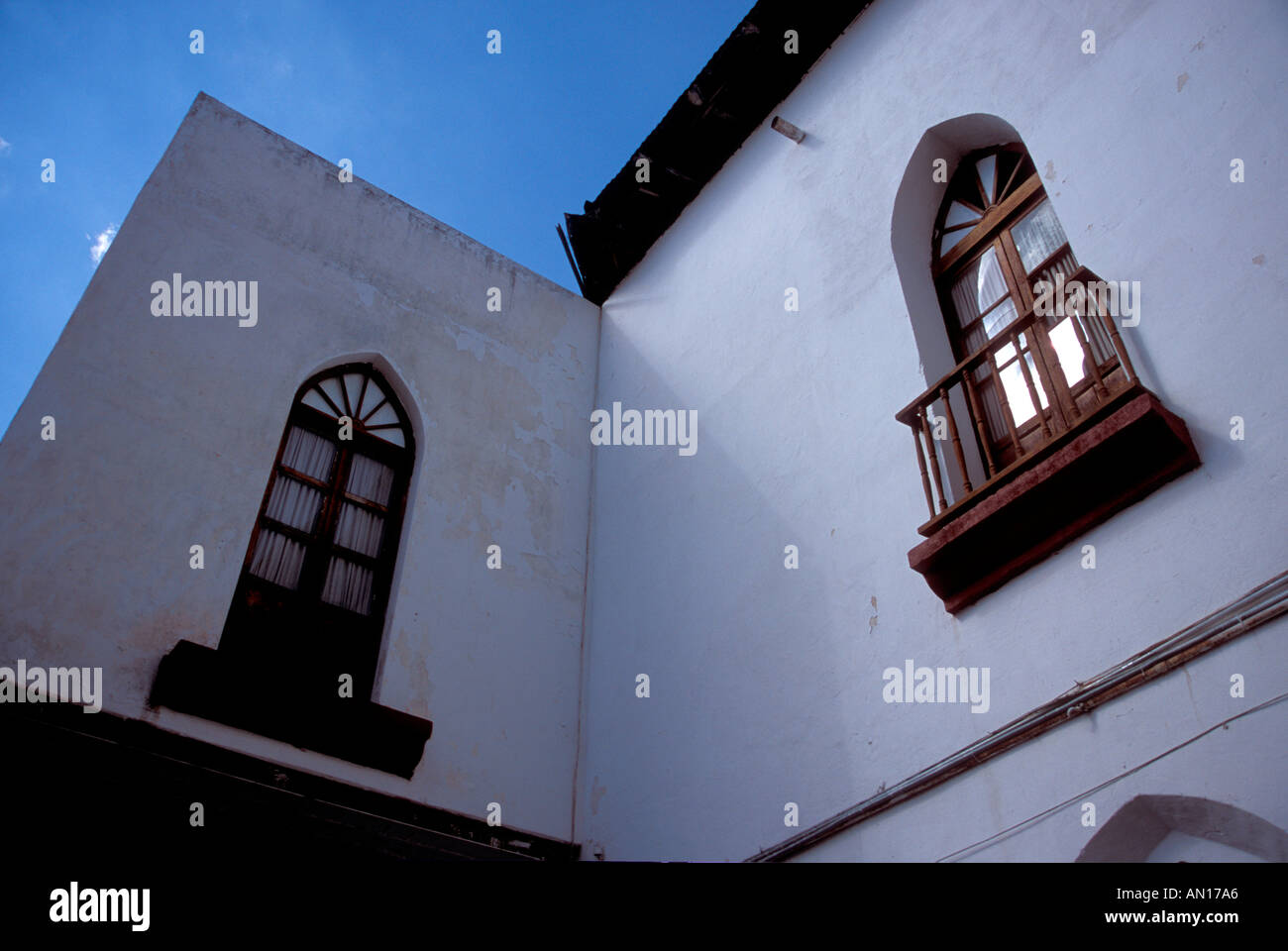 Spanish colonial architecture in the compound of a Catholic church in ...