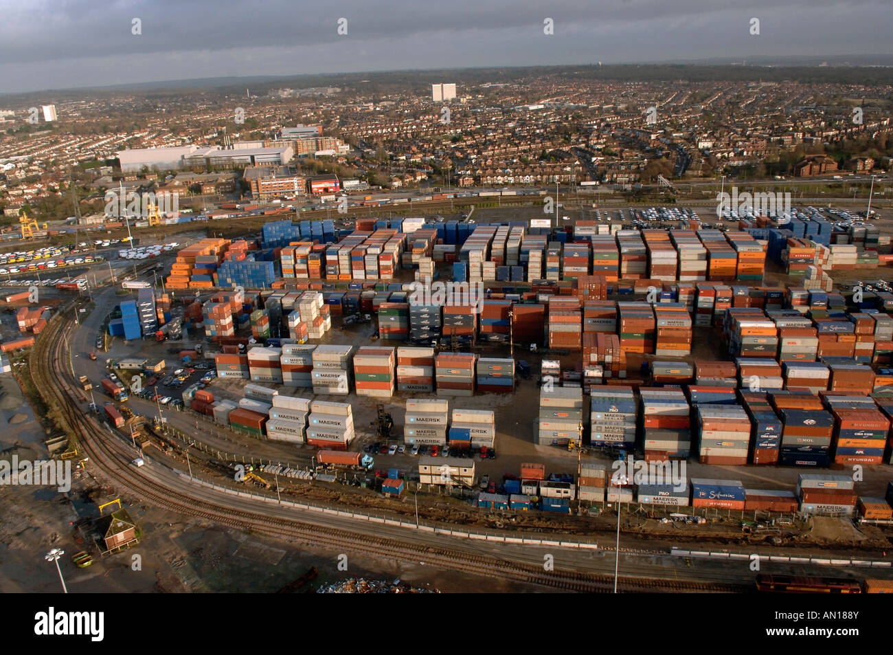 Aerial southampton docks containers hi-res stock photography and images ...