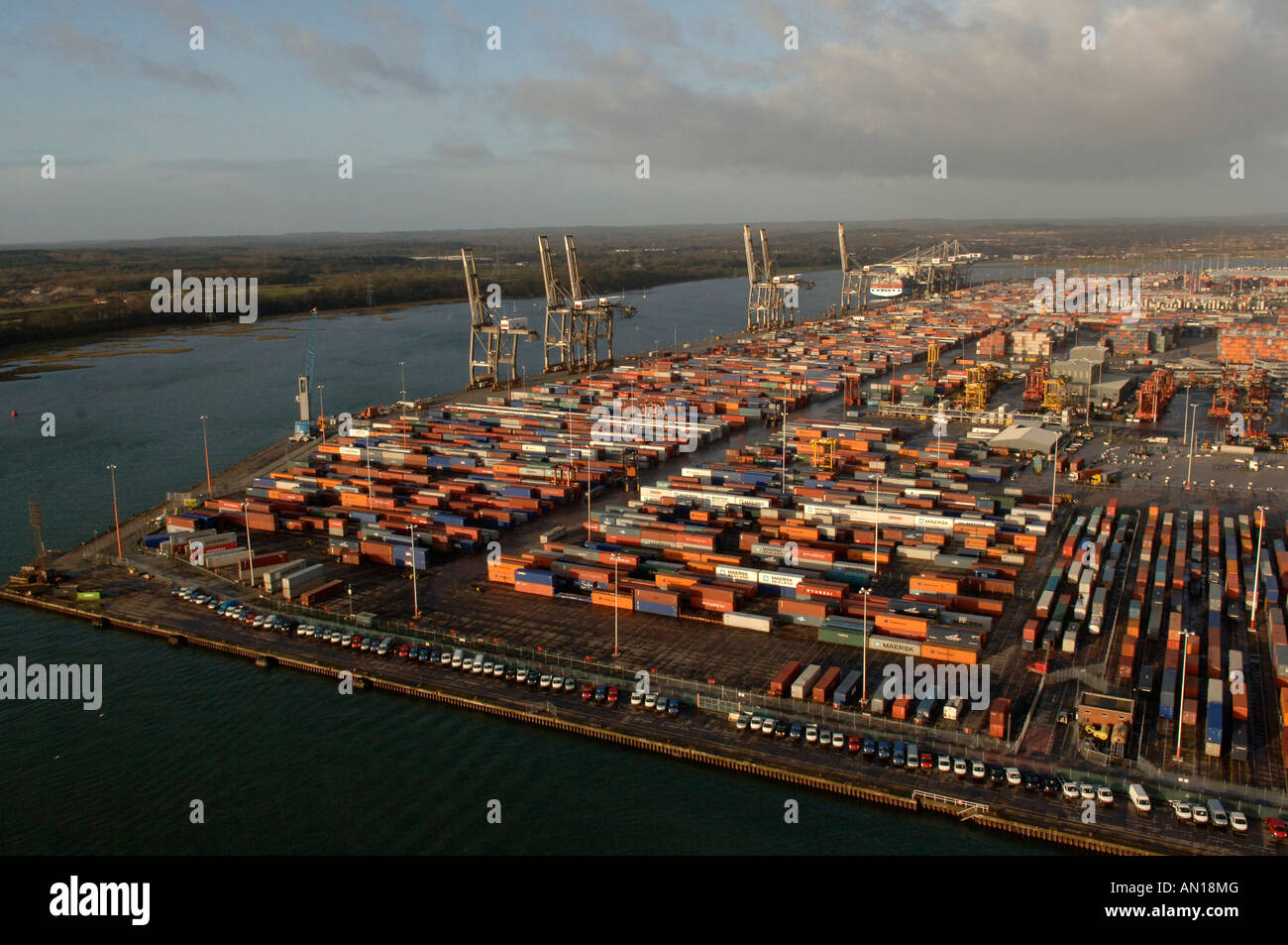 Aerial southampton docks containers hi-res stock photography and images ...