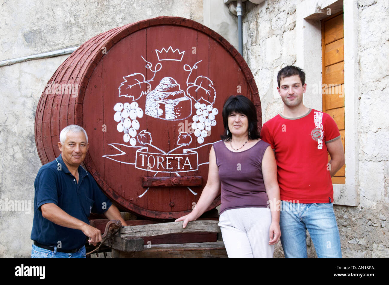 Frano and Paval Banicevic, father and son and Frano's wife, two ...