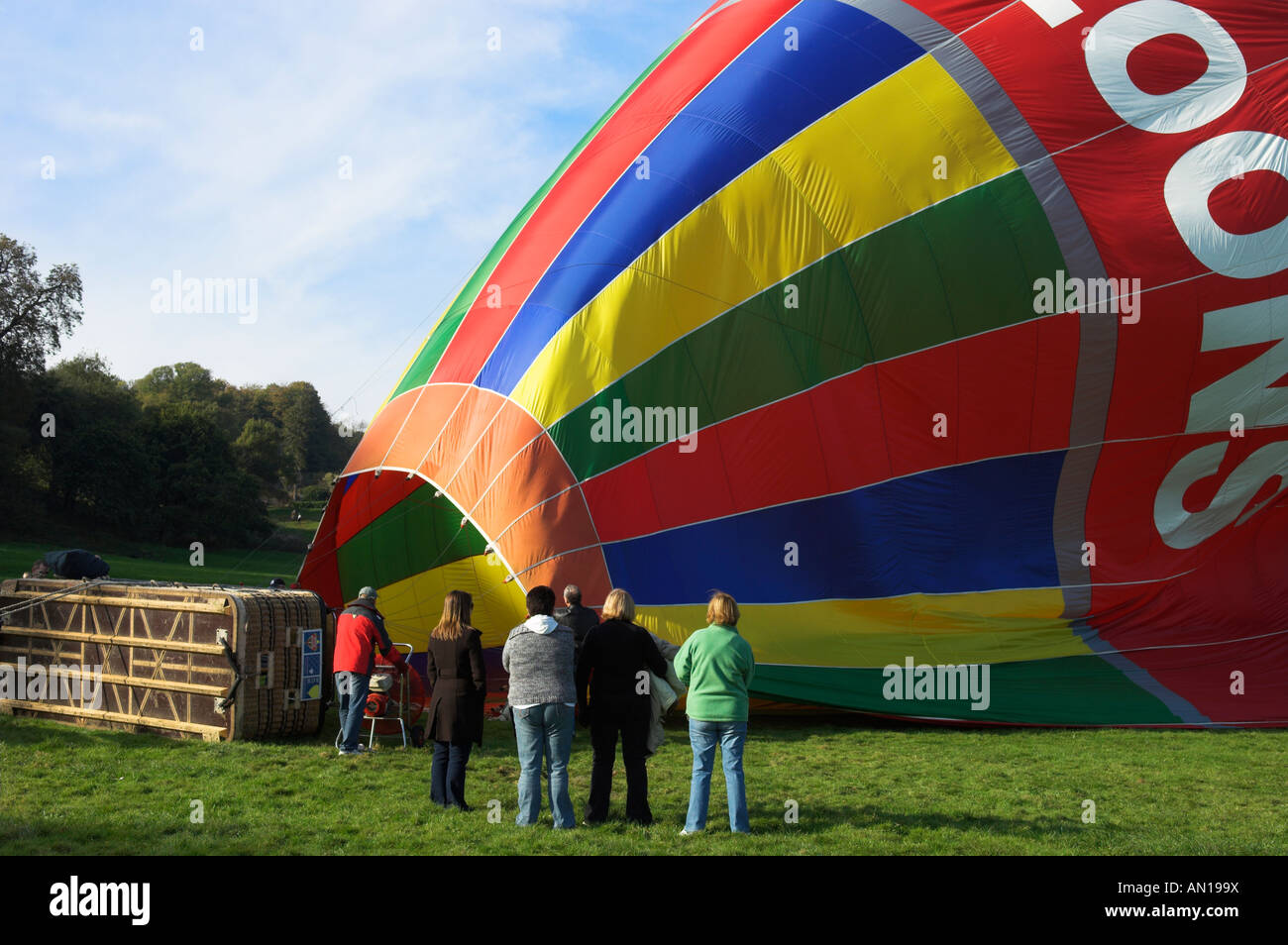 Hot air ballon and inflating hi-res stock photography and images - Alamy