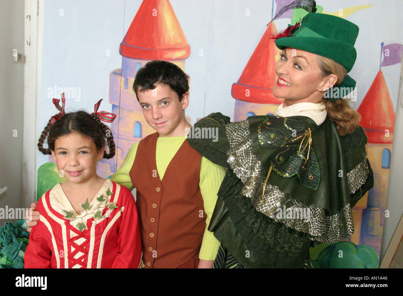 Robin hood actors prepare and pose for publicity photos hi-res stock ...
