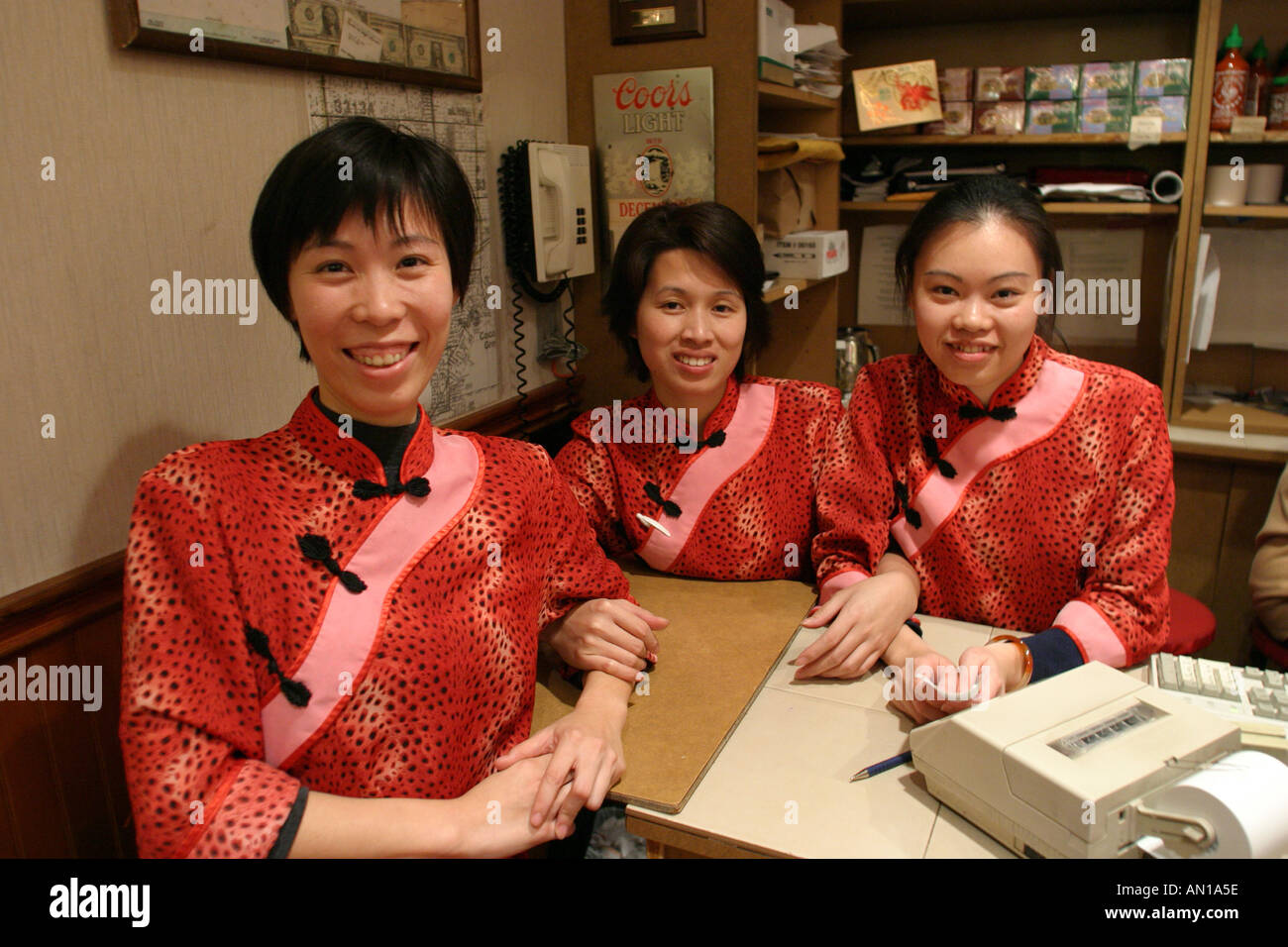 Miami Florida,Coral Gables,Chinese Restaurant employees,workers,Asian ...