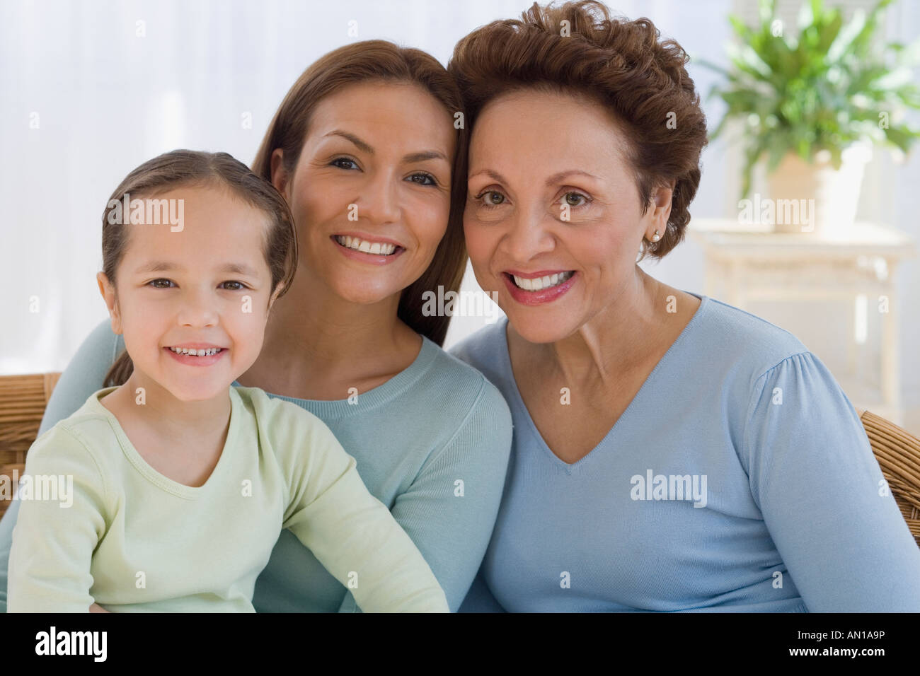 Portrait multi generational hispanic family hi-res stock photography ...