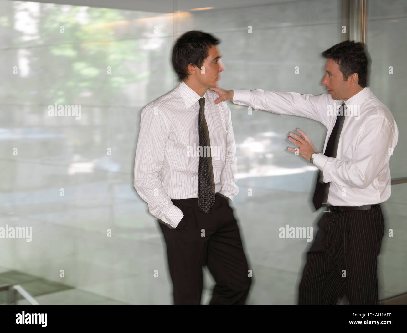 Two men confronting each other Stock Photo - Alamy