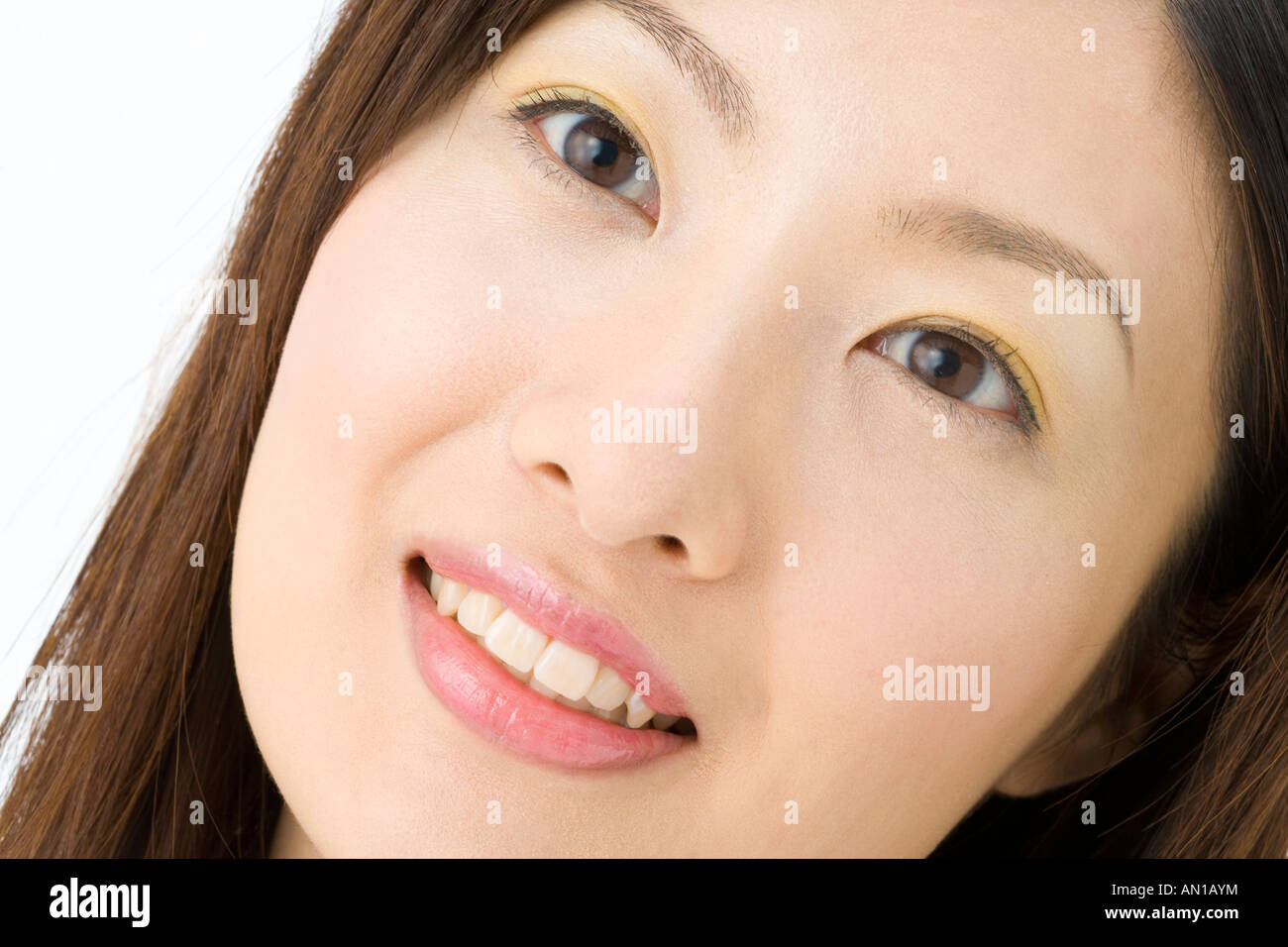 Smiling Japanese woman Stock Photo - Alamy