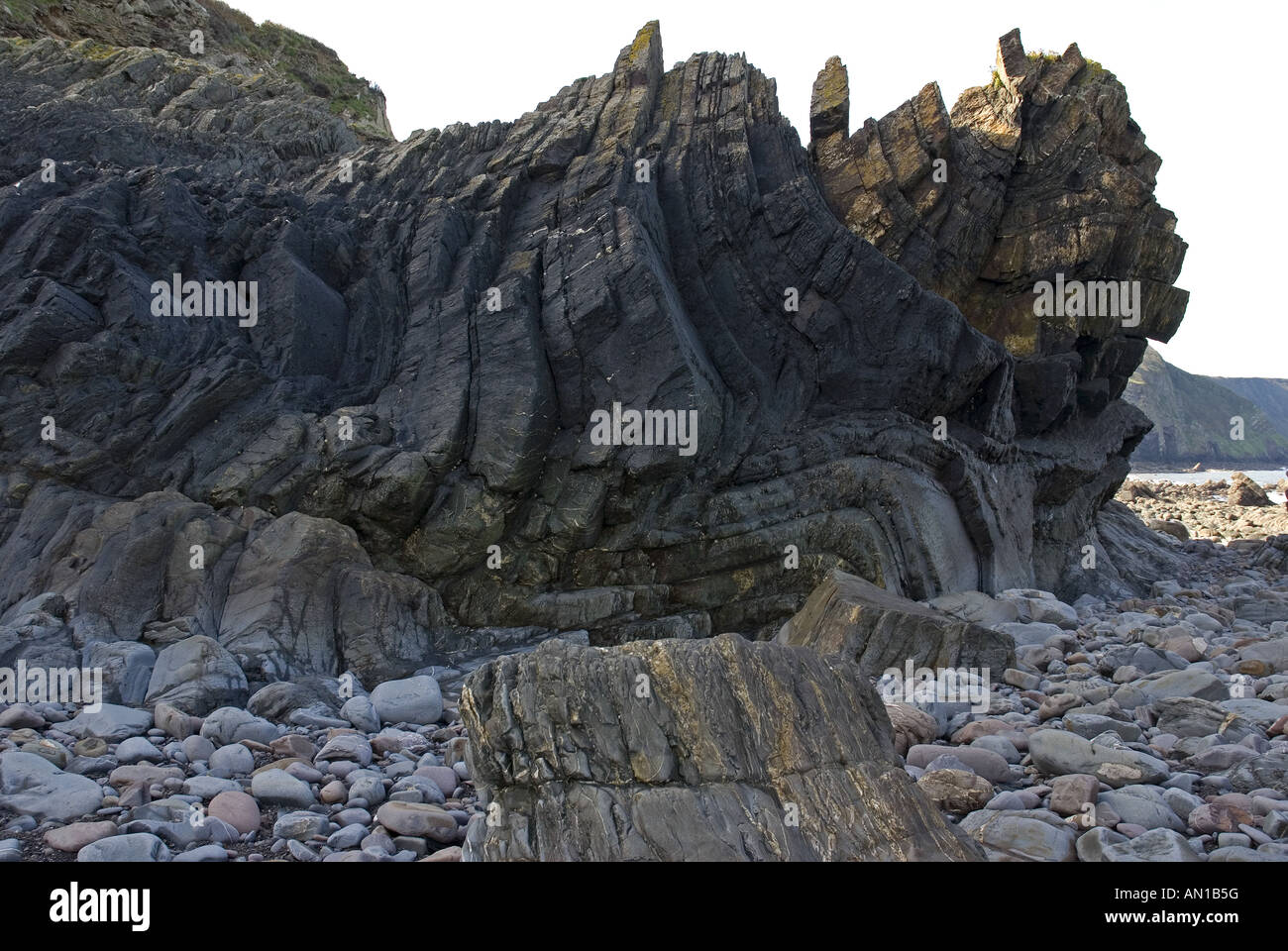 Tilted sedimentary rock strata hi-res stock photography and images - Alamy