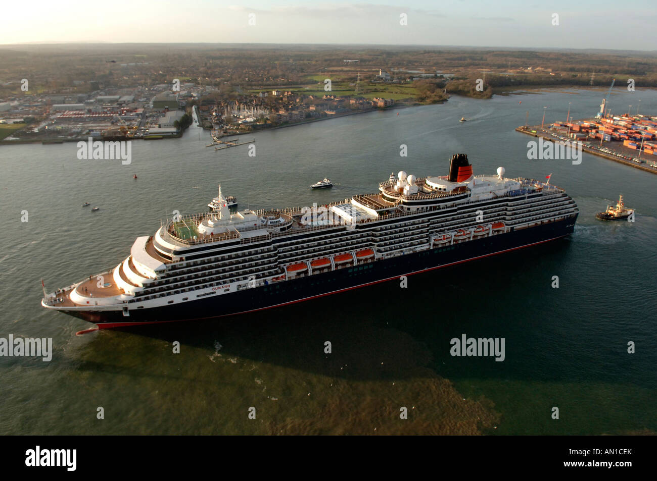 Recent addition to Cunards fleet of luxury liners The Queen victoria ...