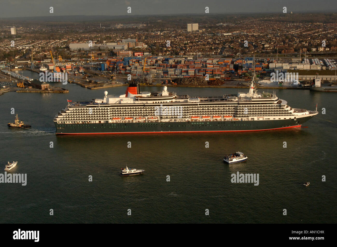 Recent addition to Cunards fleet of luxury liners The Queen victoria ...