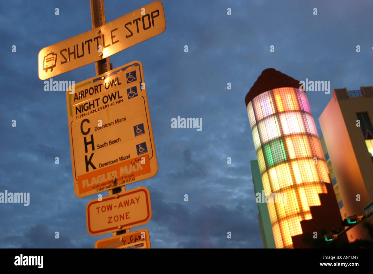 Miami beach florida bus stop hi-res stock photography and images - Alamy
