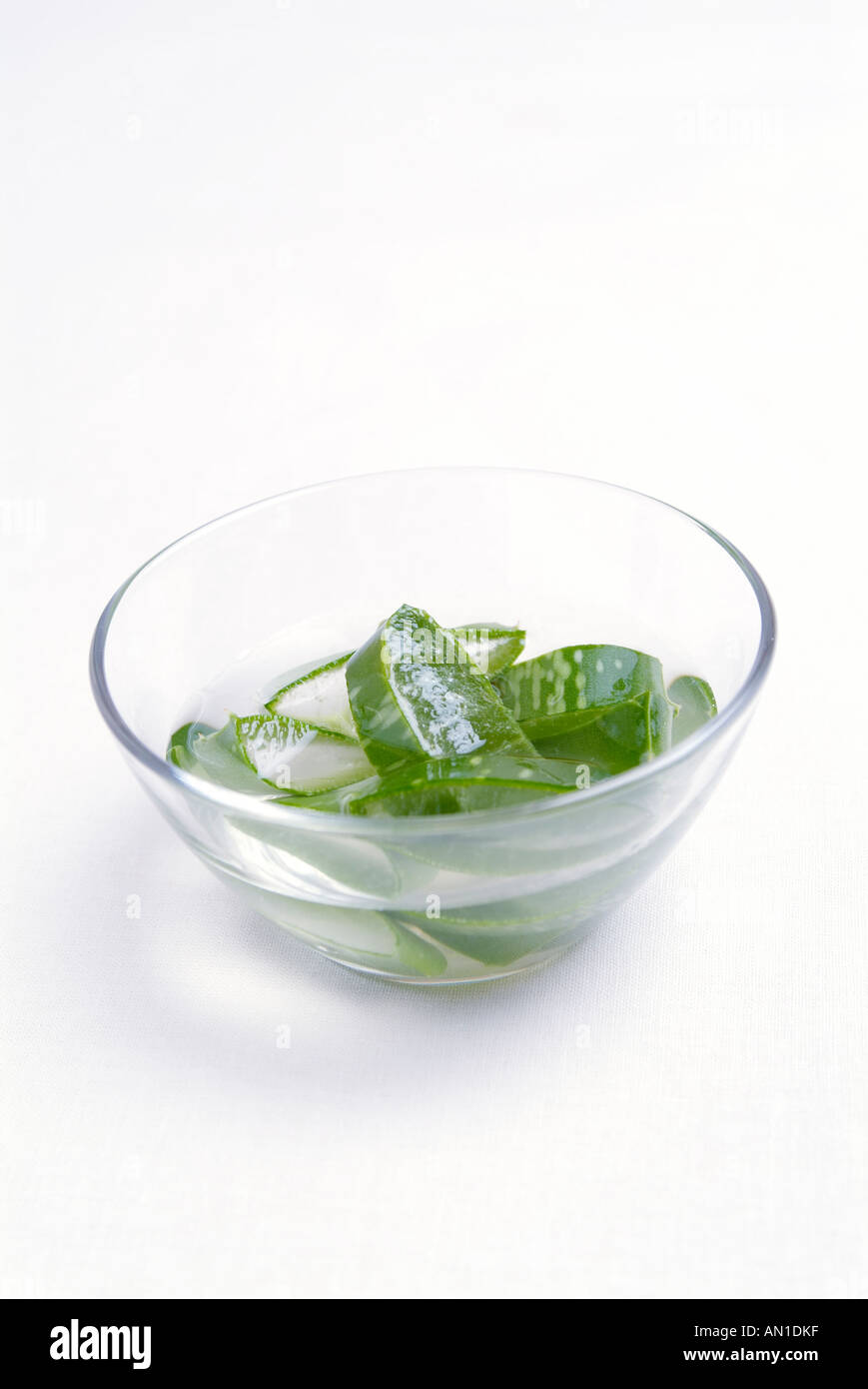 slices of Aloe Vera Barbadensis Stock Photo - Alamy