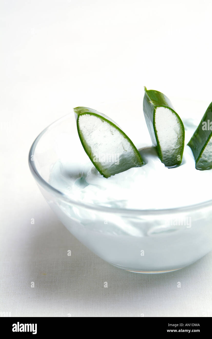 slices of Aloe Vera Barbadensis Stock Photo - Alamy