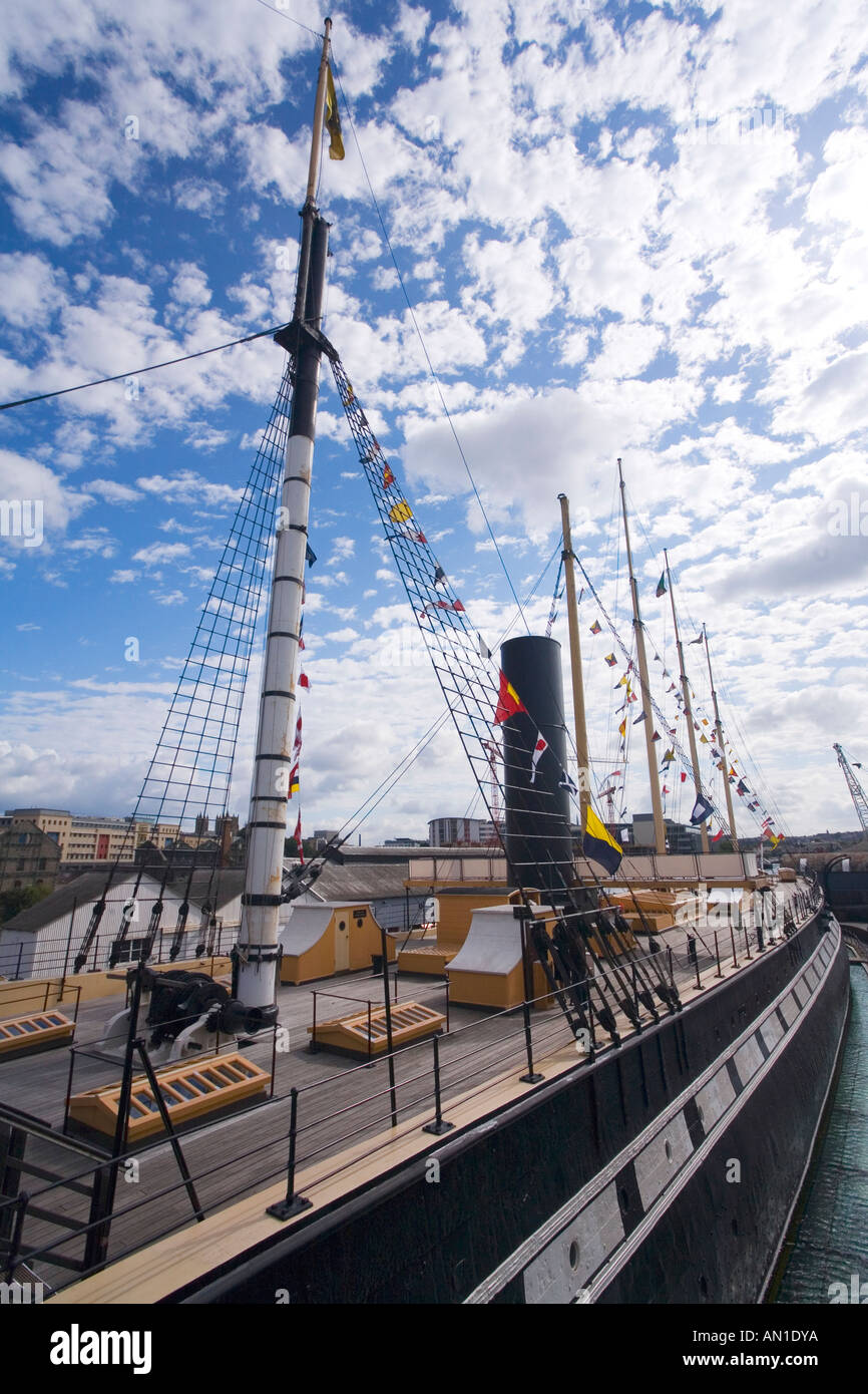 SS Great Britain the world's first large iron ship on sunny summers day ...