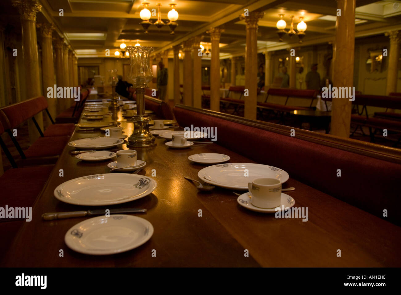 SS Great Britain main dining room on the world's first large iron ship ...