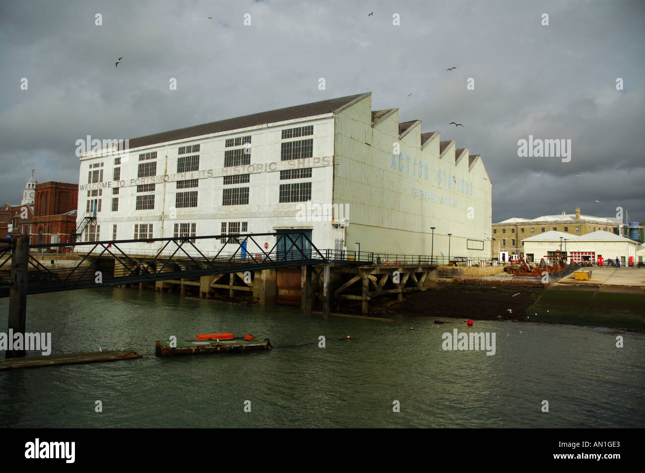Boathouse No 4 at Portsmouth Historic Dockyard Dilapidated building ...