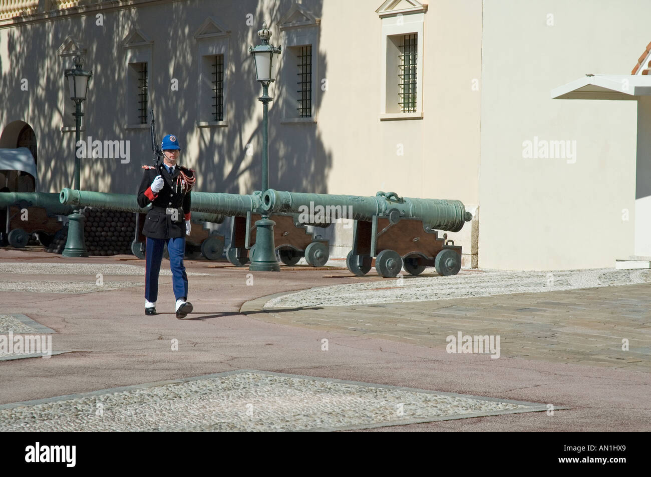 A horizontal picture showing one of the sentries marching outside the ...