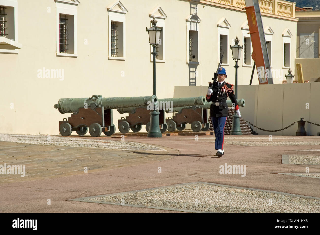 A horizontal picture showing one of the sentries marching outside the ...