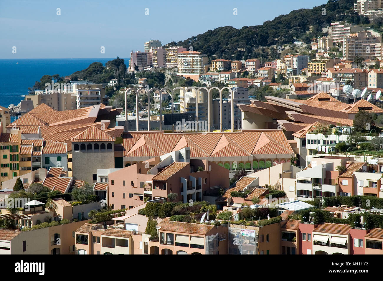 A high viewpoint horizontal picture showing some of the many aspects of ...