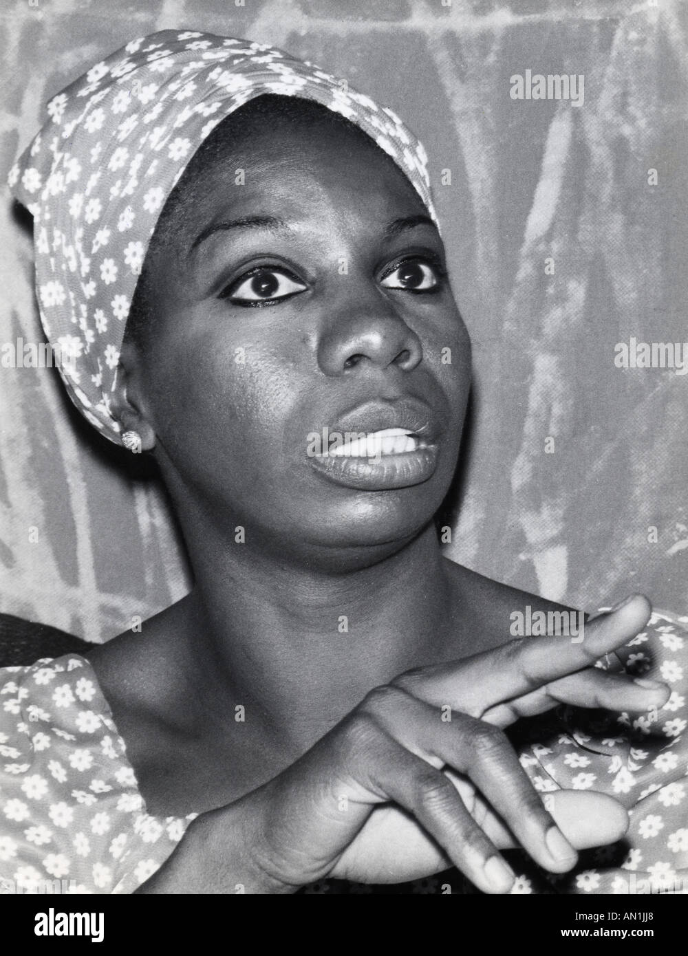 NINA SIMONE (1933-2003) US singer in London in April 1967. Photo Tony ...