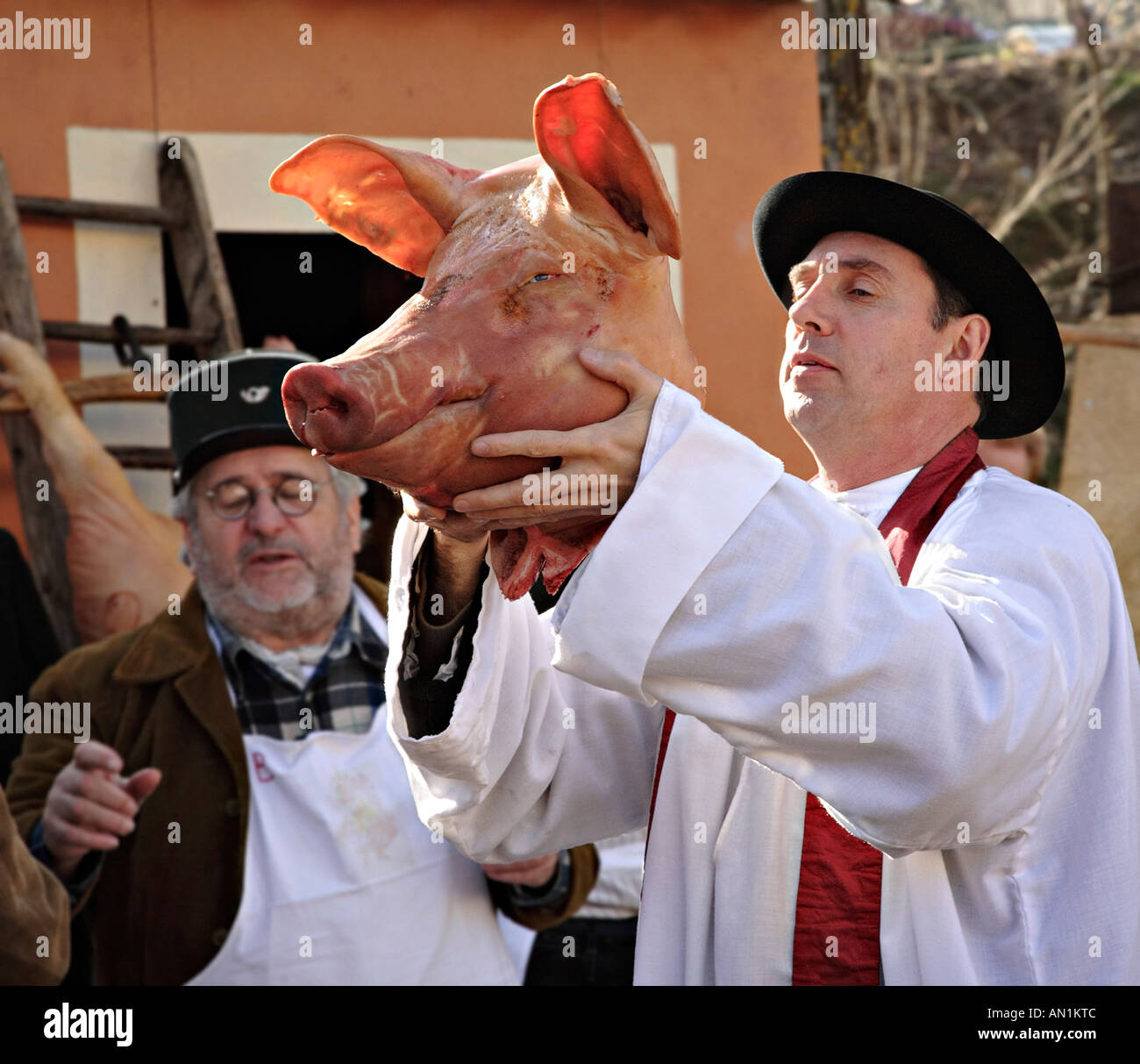 Traditional feast: the feast of the pig in Herault, France Stock Photo ...