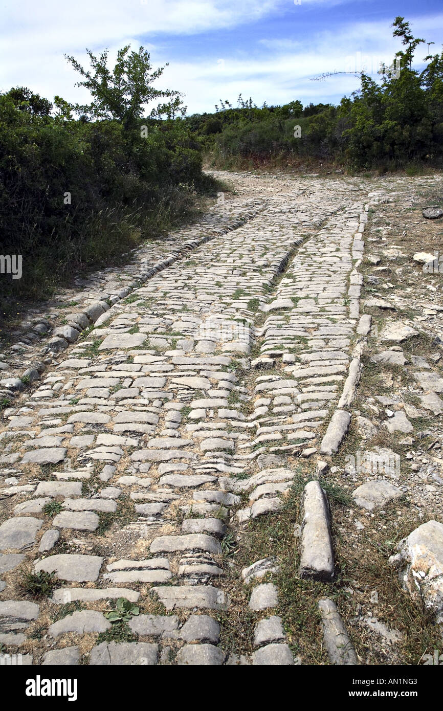 Remains of the Via Domitia joinning Cadix to Rome during antiquity ...