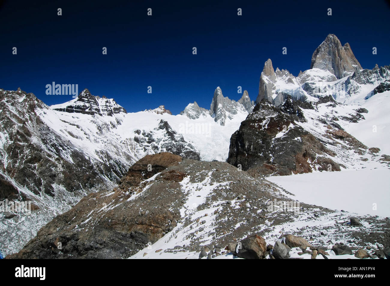 Mount Fitz Roy Cerro Poincenot Cerro Saint Exupery Los Glaciares ...